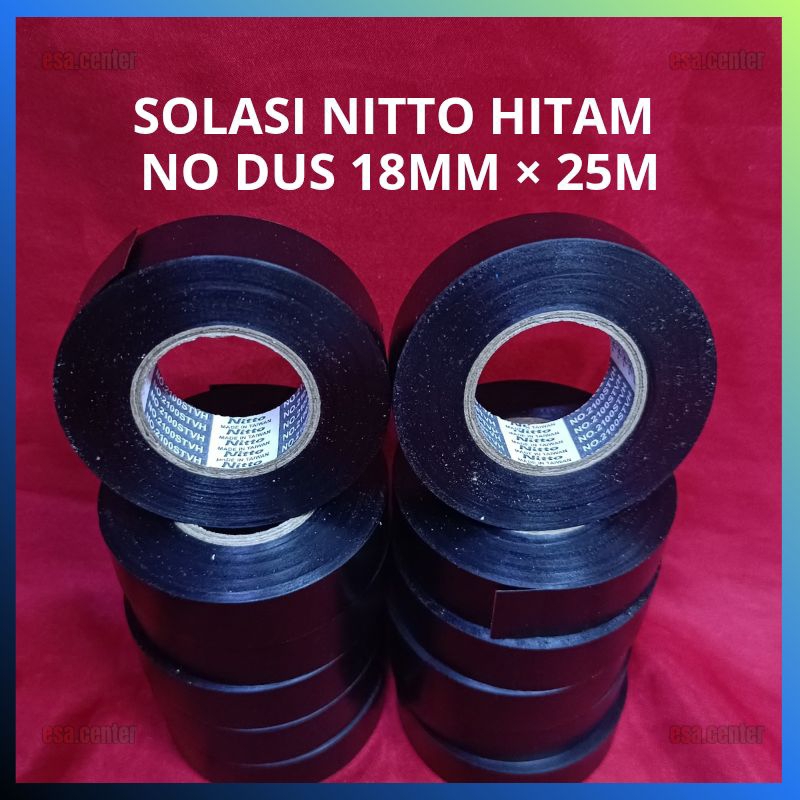 Jual Solasi Listrik Hitam Nitt0o TANPA DUS 18 MM × 35 METER / 18mm × ...