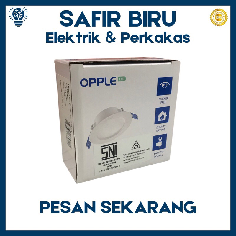 Jual Lampu Downlight LED Opple 4W - Cahaya Terang, Hemat Energi, SNI, Mudah Dipasang untuk Rumah ...