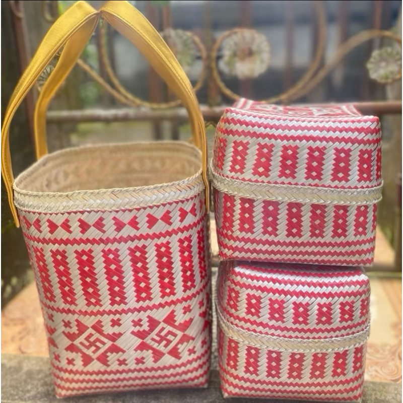 Jual Keben set 2 / Tas bambu isi 2 || keben bangli set 2 | Shopee Indonesia