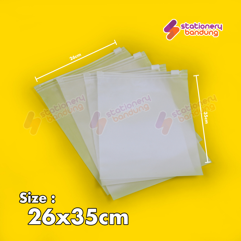 Jual Zipper Bag Potrait Transparan Doff Organizer Bag Pouch Plastik ...