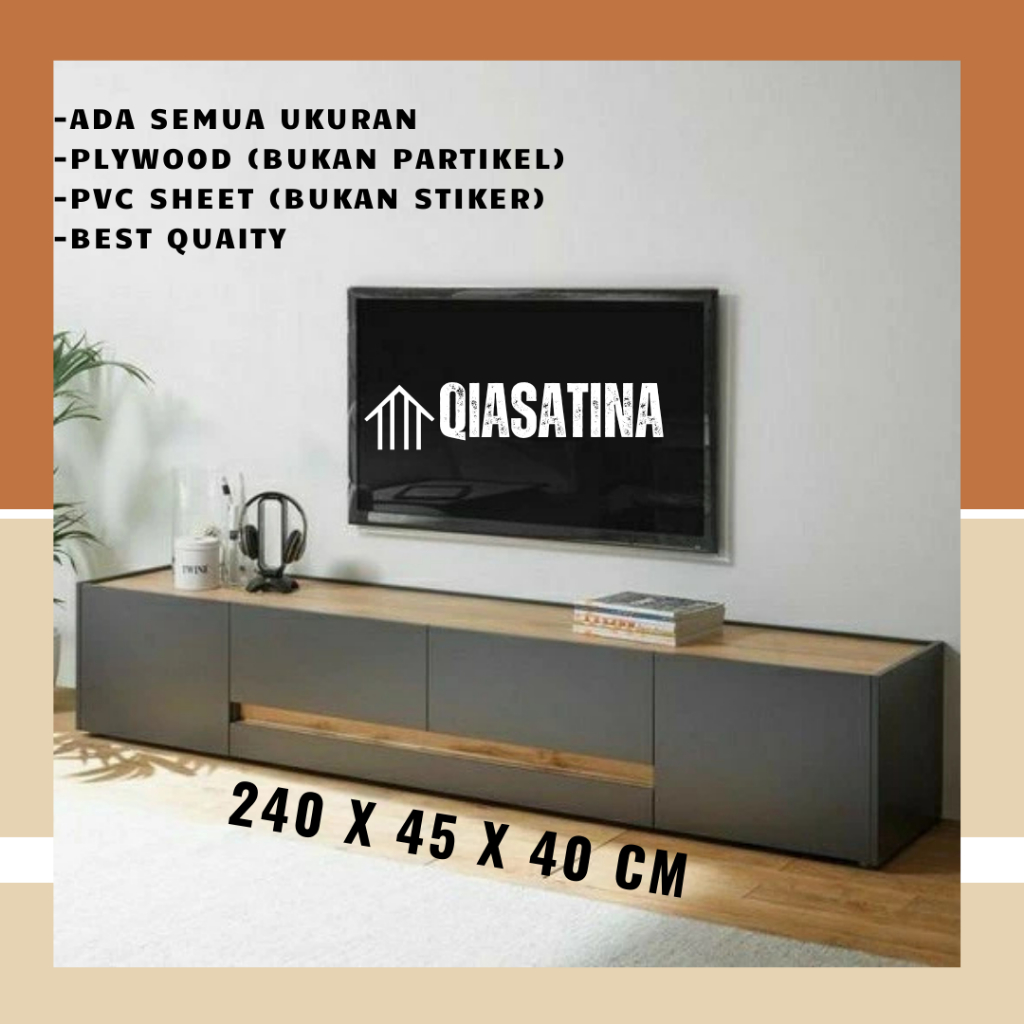 Jual Meja Tv Multiplek/Badrop Tv/Lemari Tv/Bufet Tv Multiplek - abu abu ...