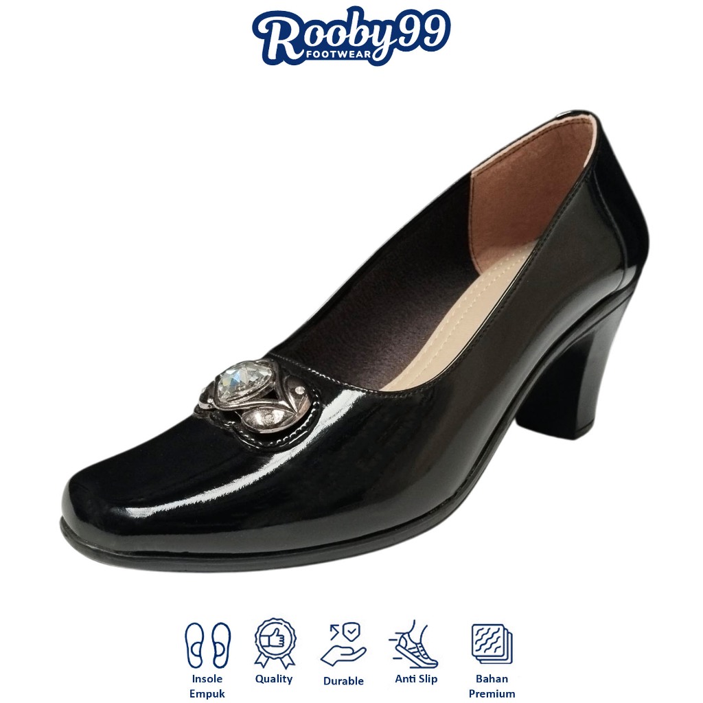 Jual Sepatu Pantofel Wanita Sepatu High Heels Kerja Kantor Formal 7cm ...