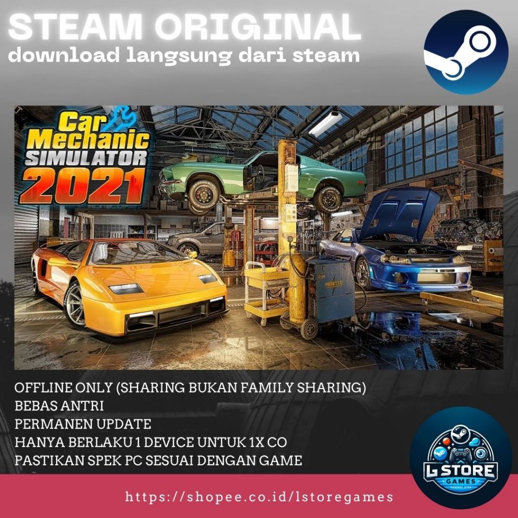 Jual Car Mechanic Simulator 2021 PC Sharing Original Offline | Shopee ...