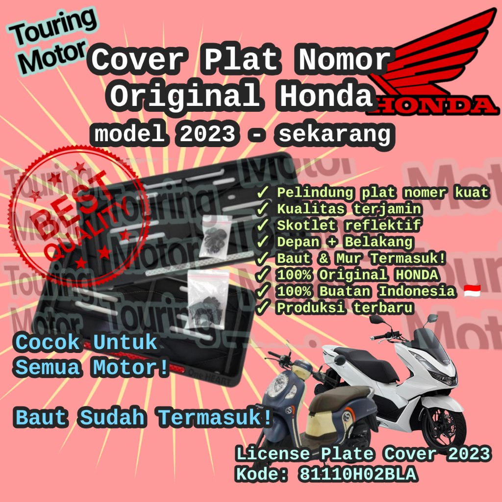 Jual Cover Plat Nomor License HONDA Astra AHM - Bingkai Cover Tempat ...