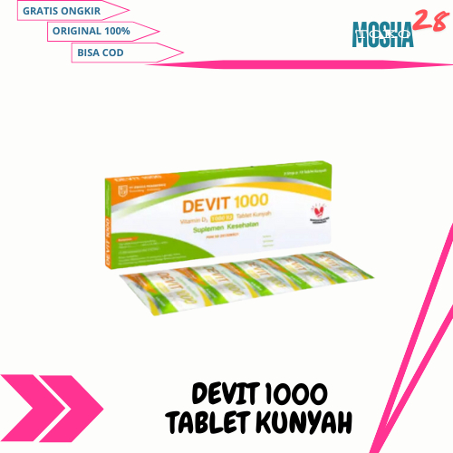 Jual DEVIT 1000 TABLET KUNYAH / BOX / VITAMIN | Shopee Indonesia