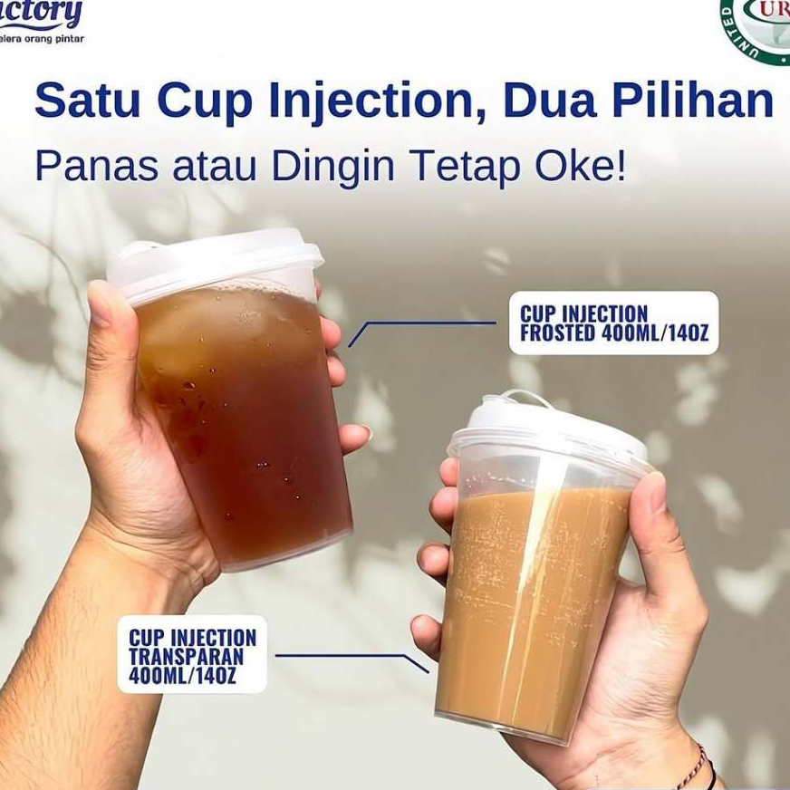 Jual Cup PP Injection 14 Oz 400 ml + Lid / Cup Gelas Plastik Injection ...