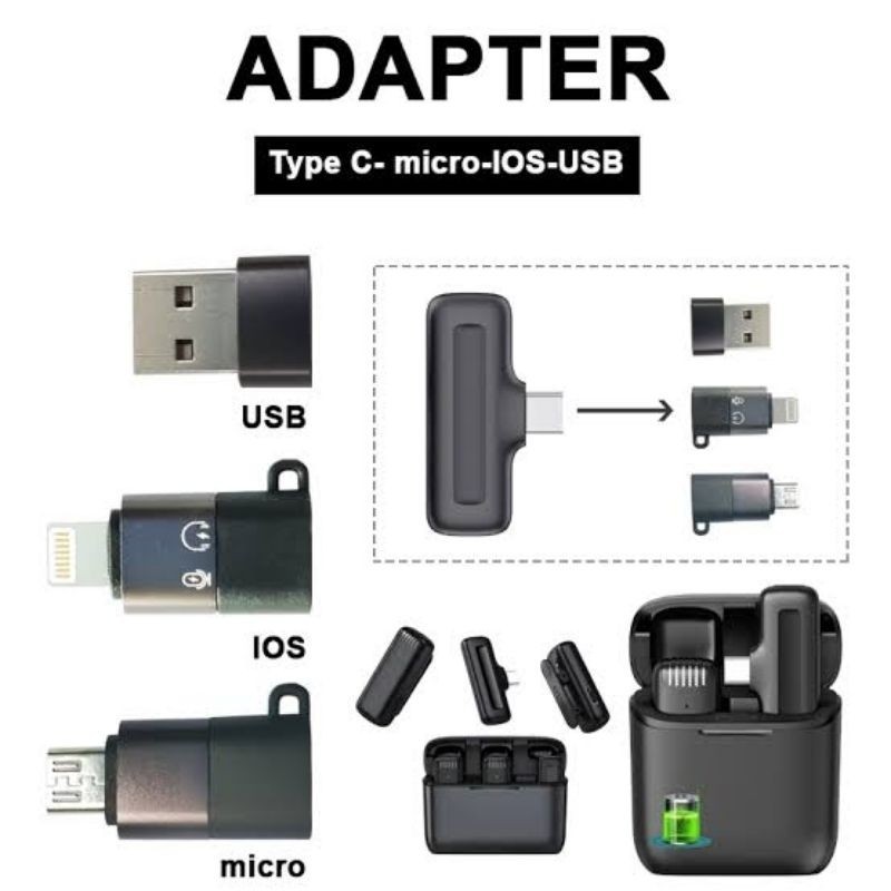 Jual Mikrofon Adaptor Type C ke Micro IOS USB 3.0 Microphone Adapter ...