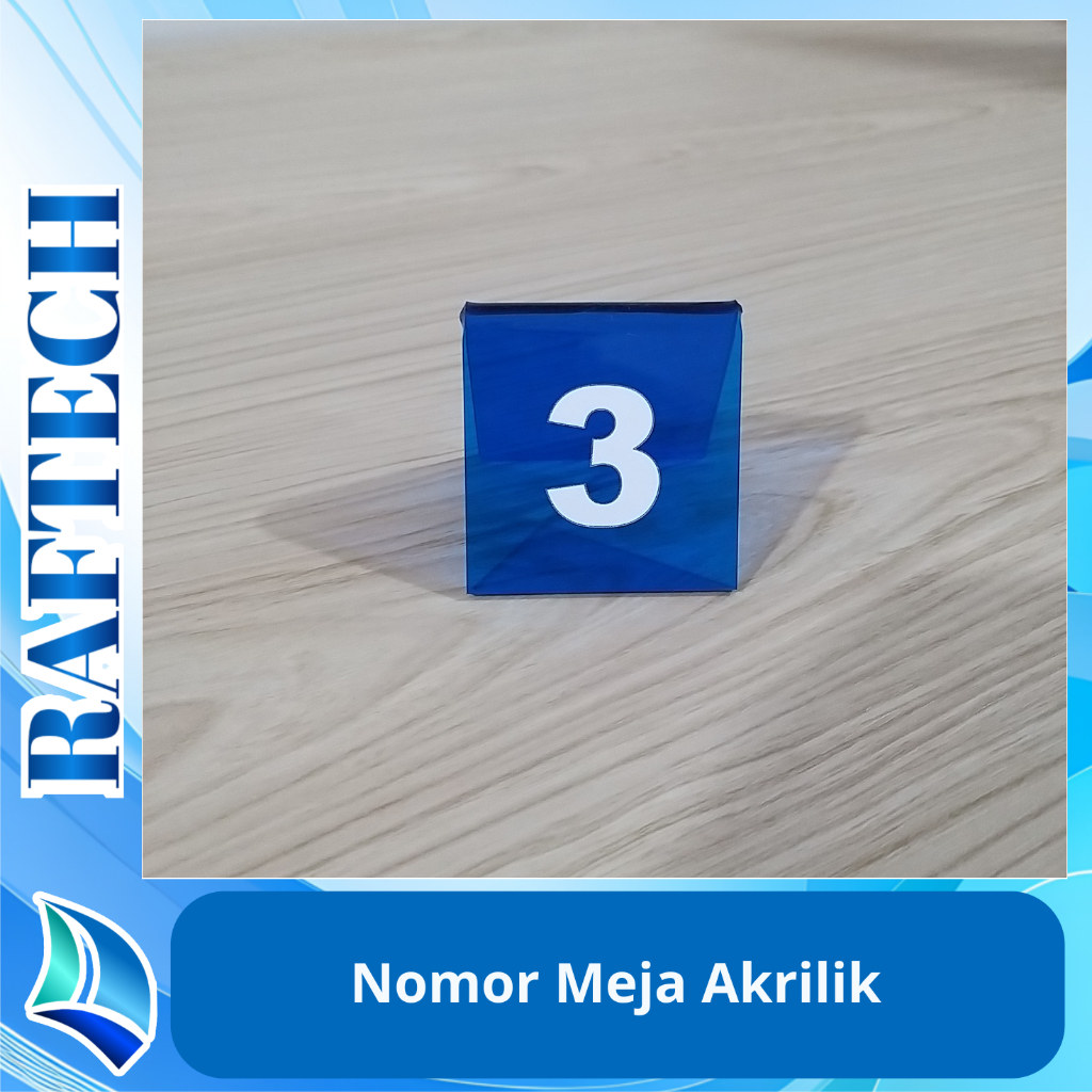 Jual table number akrilik / acrylic signage / nomor meja /akrilik ...