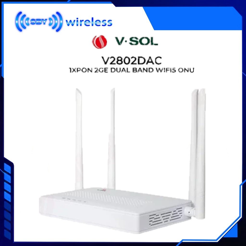 Jual V-SOL V2802DAC Xpon ONU ONT 2GE DUAL BAND WIFI5 VSOL GPON/EPON | Shopee Indonesia