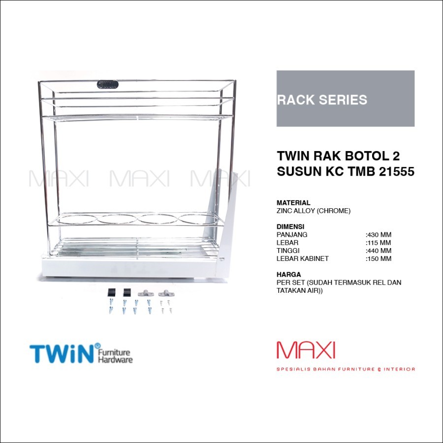 Jual Rak Botol Gelas Bumbu TWIN TMB 21555 | Shopee Indonesia