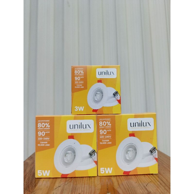 Jual UNILUX DOWNLIGHT LAMPU LED SPOTLIGHT 3W KUNING/ 5W PUTIH/5W KUNING BAGUS, BERKUALITAS ...