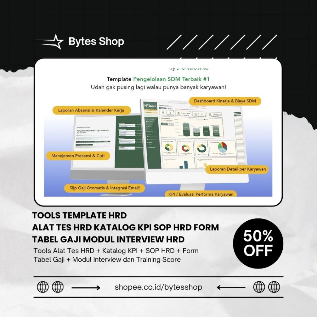 Jual FILE TOOLS TEMPLATE HRD Alat Tes HRD Katalog KPI SOP HRD Form ...