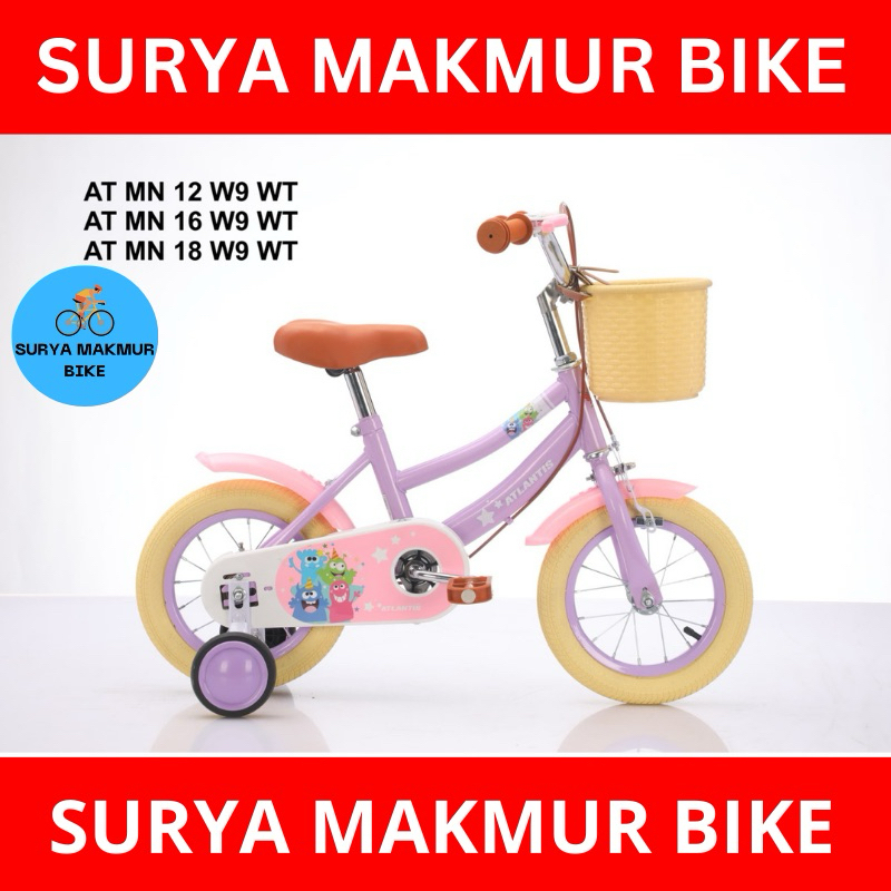 Jual sepeda anak perempuan 12 16 18 Inch ATLANTIS AT W9 new | Shopee ...
