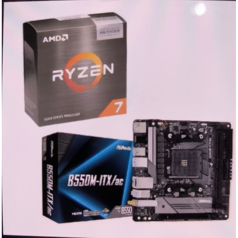 Jual AMD Ryzen 7 5700X3D CPU + ASRock B550M-ITX/ac AMD AM4 Mini-ITX ...