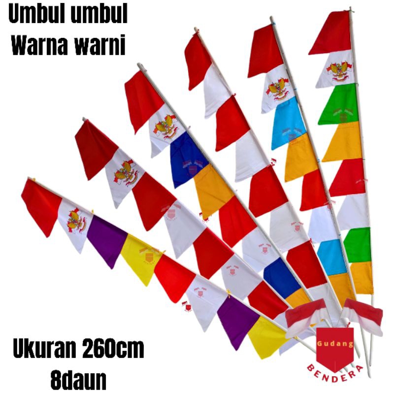 Jual Bendera umbul umbul warna warni 8mata/daun | Shopee Indonesia