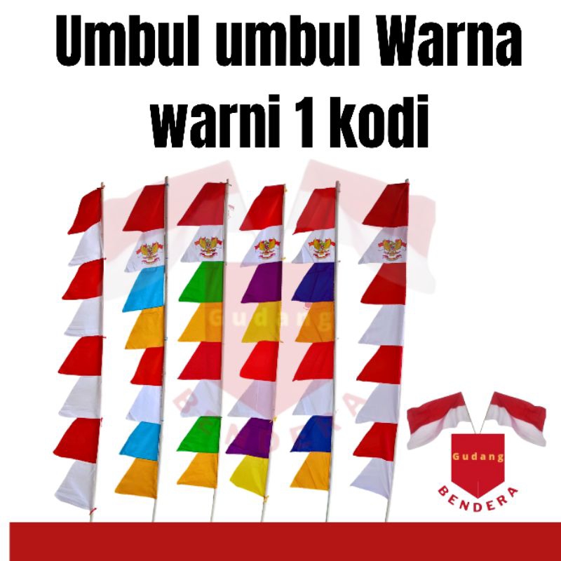 Jual Bendera umbul umbul warna warni 8mata/daun 20pcs/1kodi | Shopee Indonesia