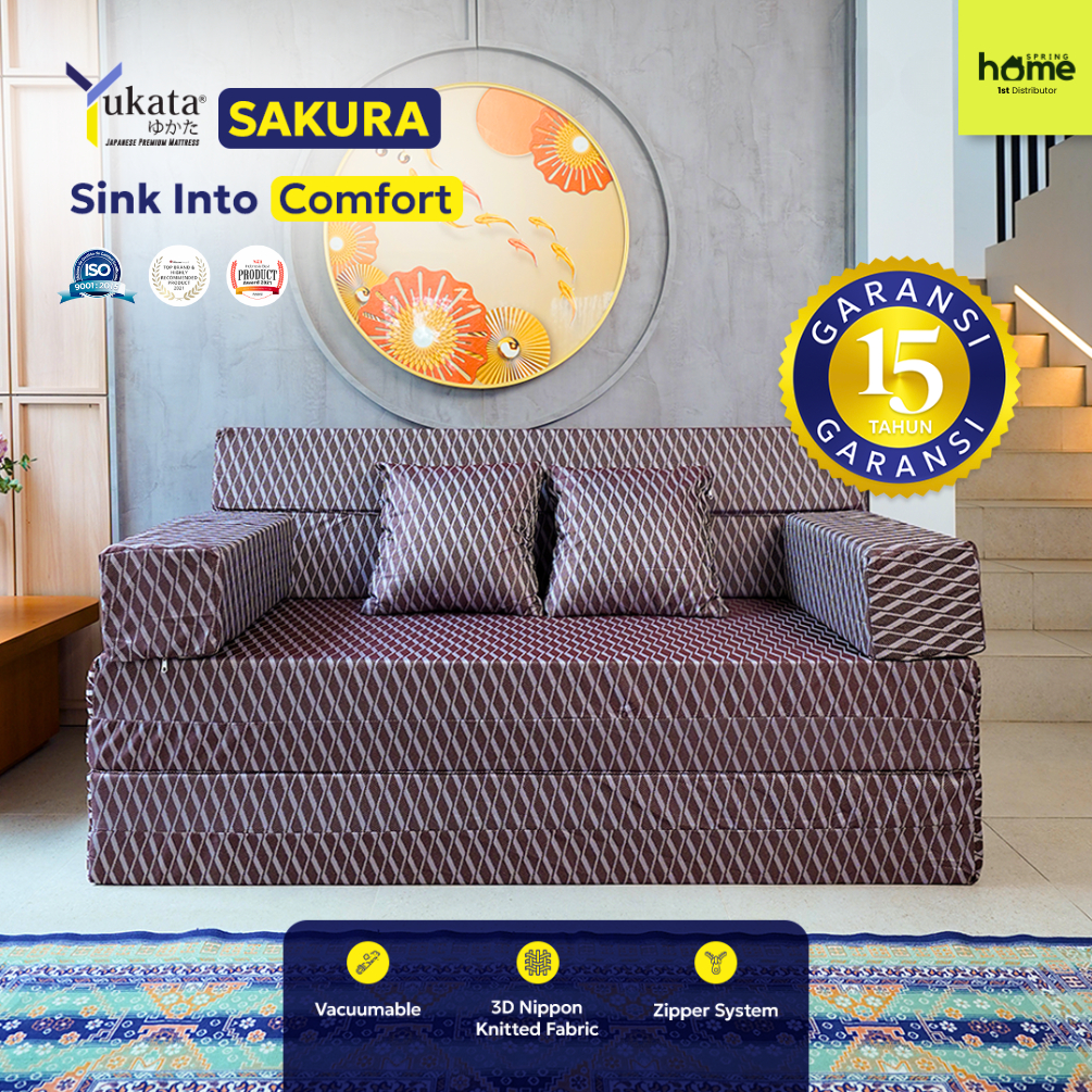 Jual Sofa Bed Yukata SAKURA Tebal 15-20cm | Sofabed Kasur Aesthetic ...