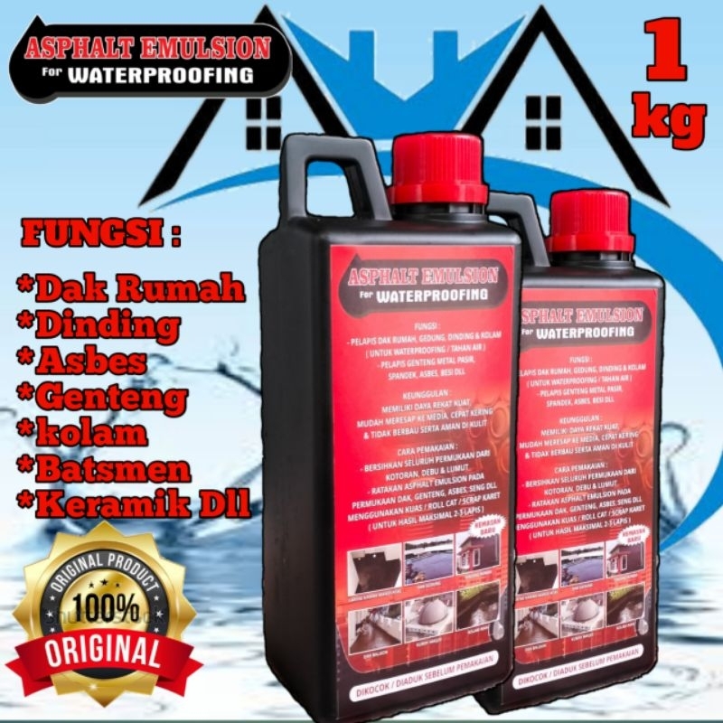 Jual ASPAL CAIR EMULSION FOR WATERPROFING/1KG/ (Atasi bocor dan Rembes ...