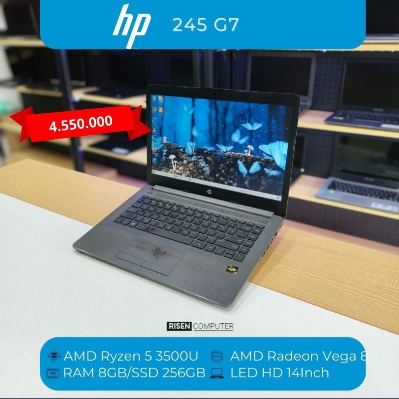 Jual Second LAPTOP HP 245 G7 AMD Ryzen 5 3500U AMD Radeon Vega 8 RAM ...