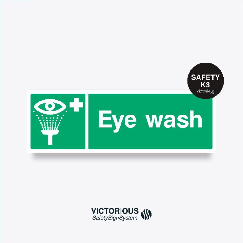 Jual Sticker Safety K3 Eye Wash | Sticker Vinyl Tahan Air | Shopee ...