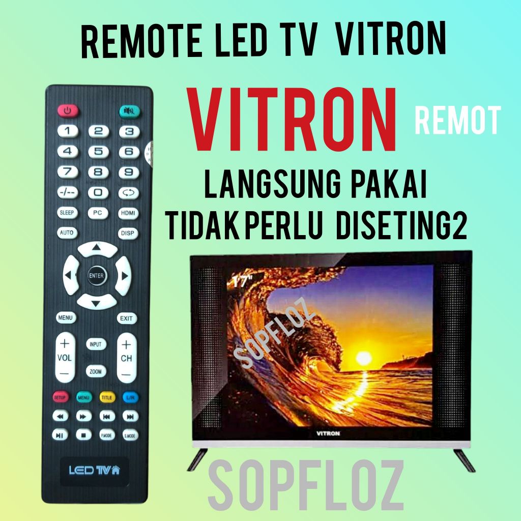 Jual Remote led tv vitron langsung pakai | Shopee Indonesia