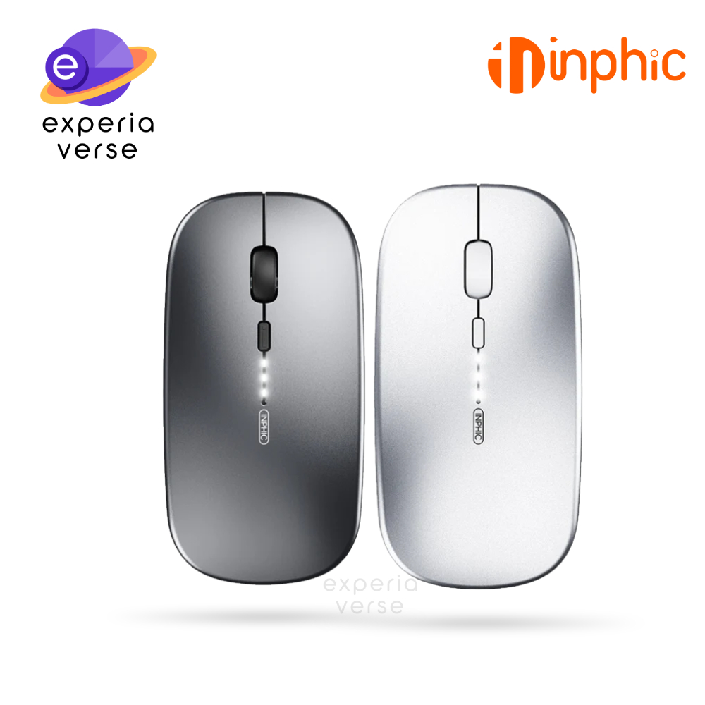 Jual Inphic M1 Pro Wireless Mouse Komputer Bluetooth & USB Dongle 2.4G, Rechargeable Battery USB ...
