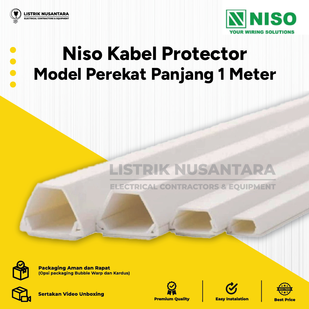Jual Niso Kabel Protector / NISO Cable Duct TC 1 2 3 4 5 6 / Pelindung Penutup Kabel Perapi Rapi ...
