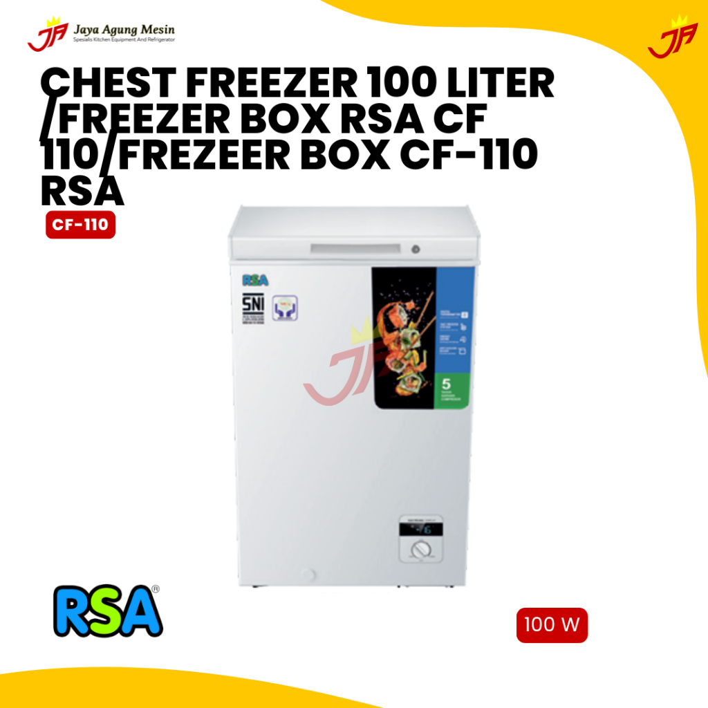 Jual RSA Chest Freezer 100 liter /Freezer Box CF 110/Frezeer Box CF-110 ...