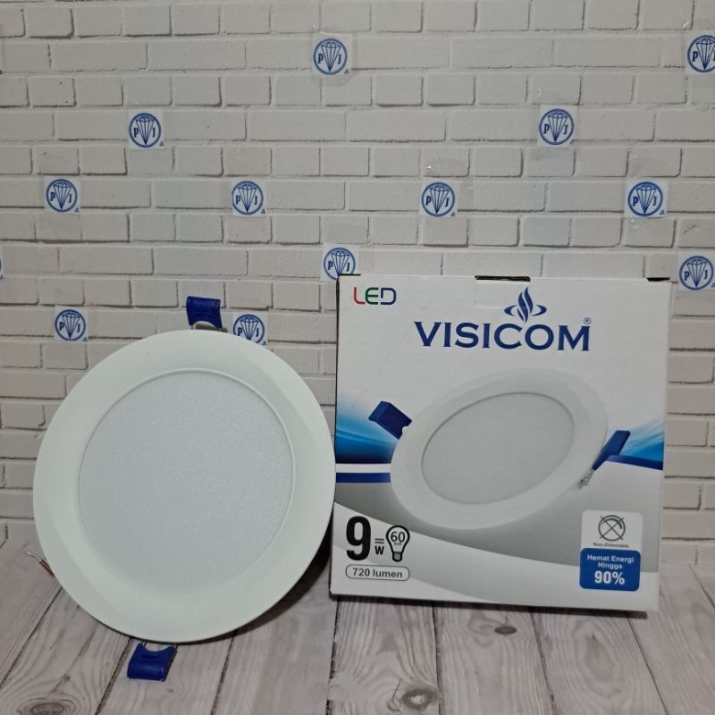 Jual Lampu Downlight Led Panel 9 watt Visicom | Shopee Indonesia