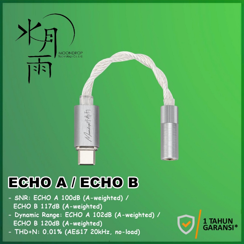 Jual Moondrop Echo A EchoA Dongle DAC AMP 3.5mm / Echo B EchoB 4.4mm Balanced to USB Type C ...