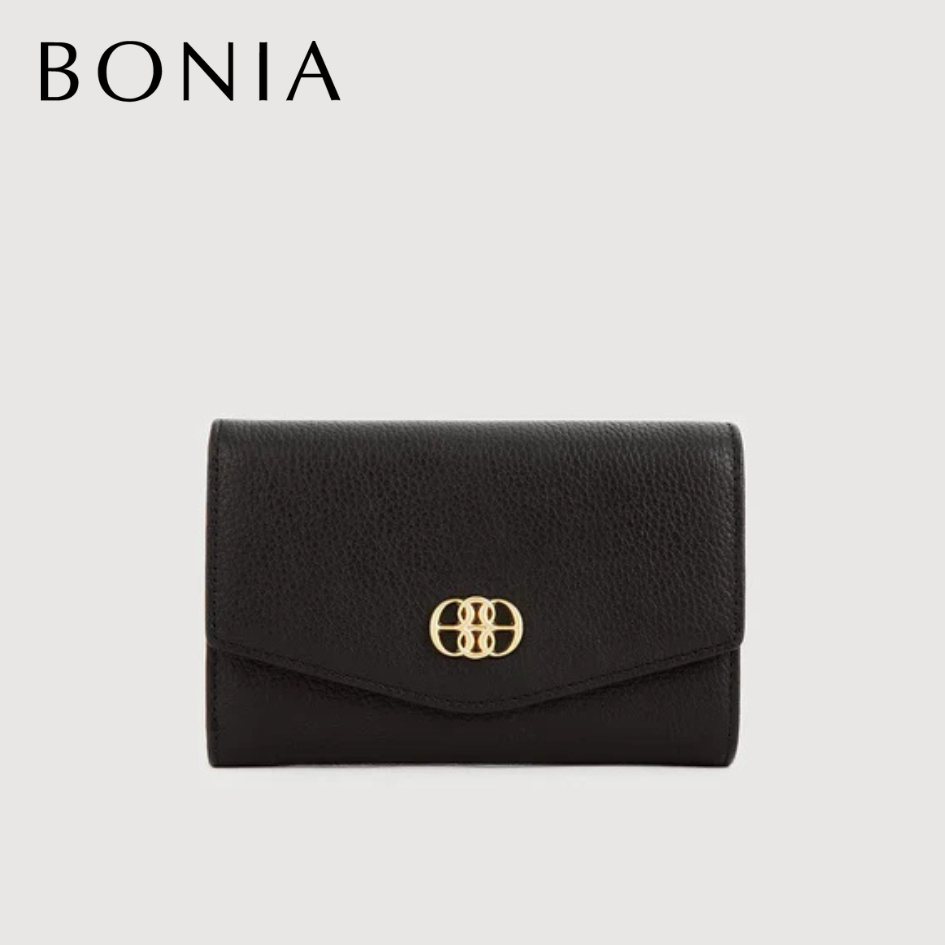 Jual Bonia - Simplicite Trifold Short Wallet Black | Shopee Indonesia