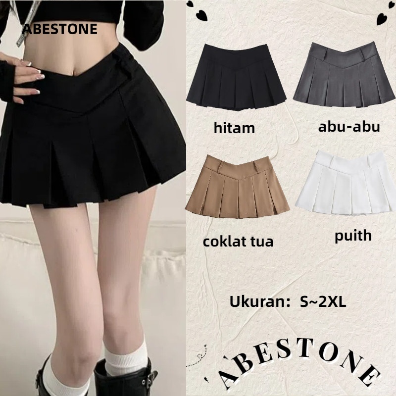 Jual Rok Pinggang Tinggi Berbentuk V Baru Rok Lipit Panjang Kaki Tipis ...