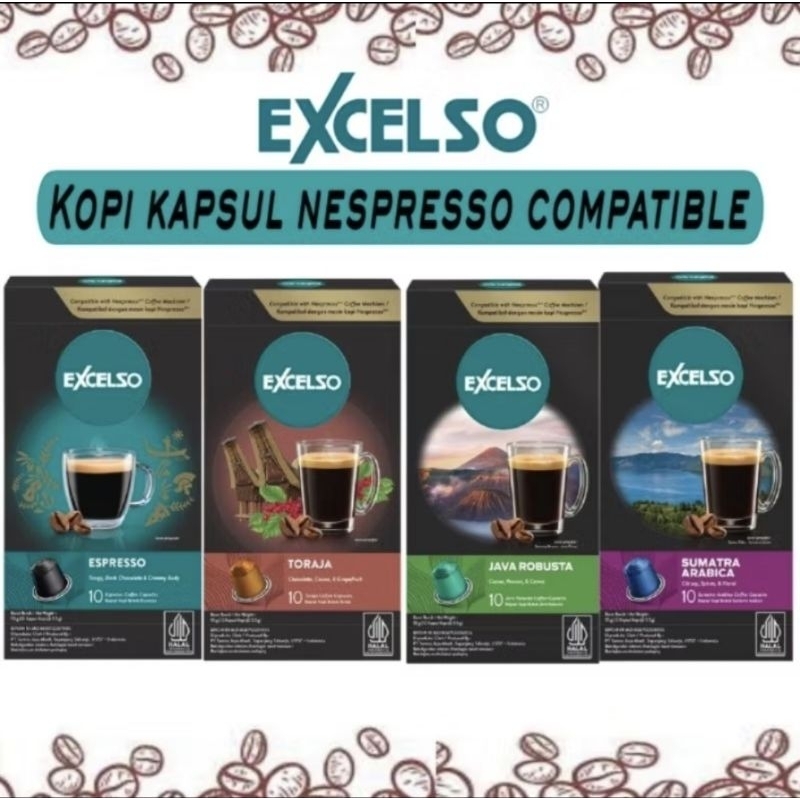 Jual Excelso Kopi Kapsul NESPRESSO COMPATIBLE ONLY (10pcs X 6gr ...