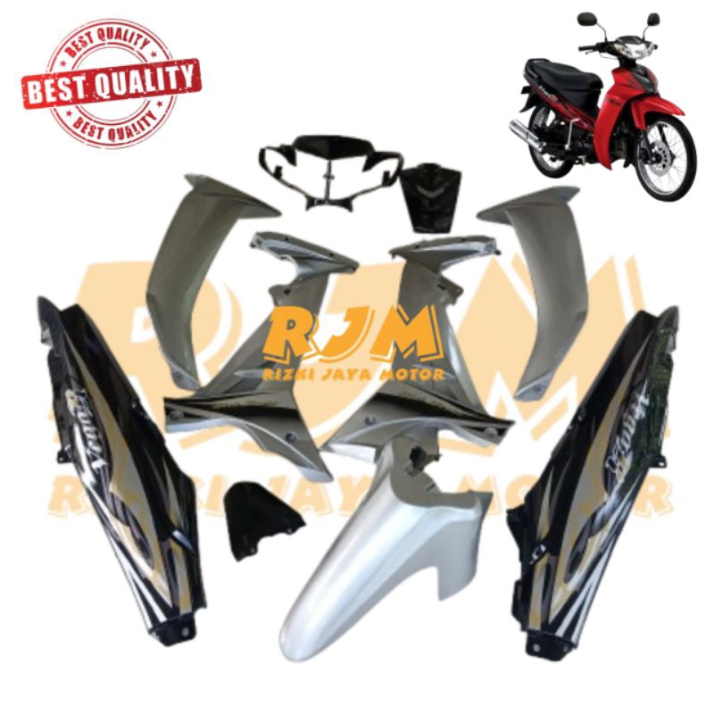 Jual FULL BODY HALUS VEGA R NEW SILVER HITAM PLUS STRIPING | Shopee ...