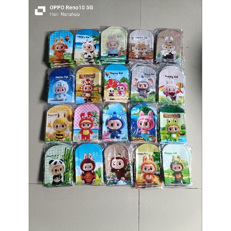 Jual Paket Usaha Amplop Lebaran 2025 Labubu 100 pack | Shopee Indonesia