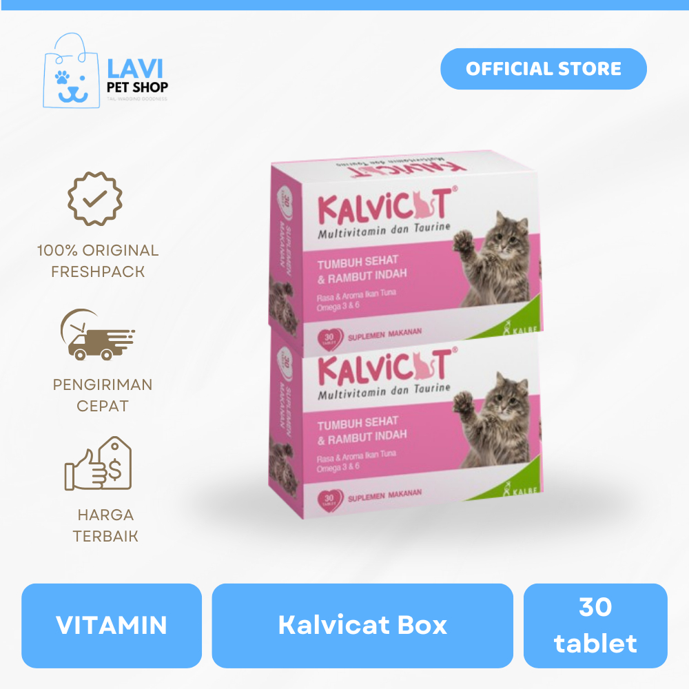 Jual Kalvicat Box 30 Tablet Multivitamin Kucing by Kalbe | Shopee Indonesia