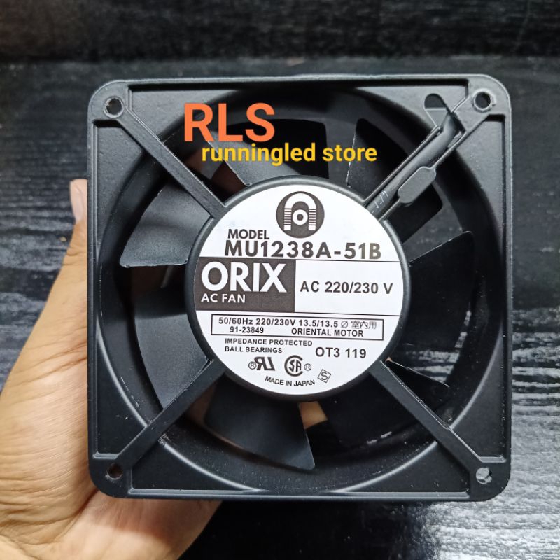 Jual Fan Orix AC 220V 12cm × 12cm × 3,8cm MU1238A-51B Made In Japan | Shopee Indonesia