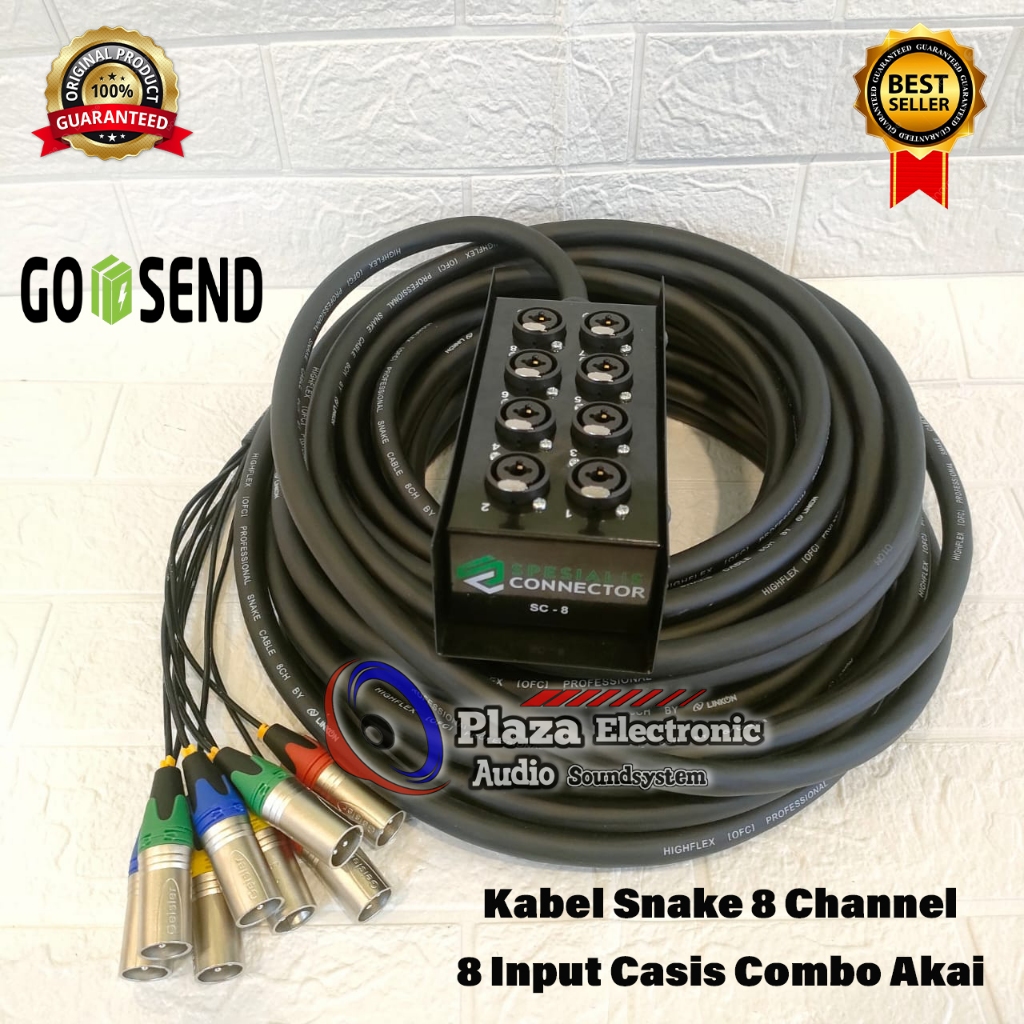 Jual Snake Kabel Apollo Isi 8Ch/Cable Snake 8 Channel Komplit Casis ...