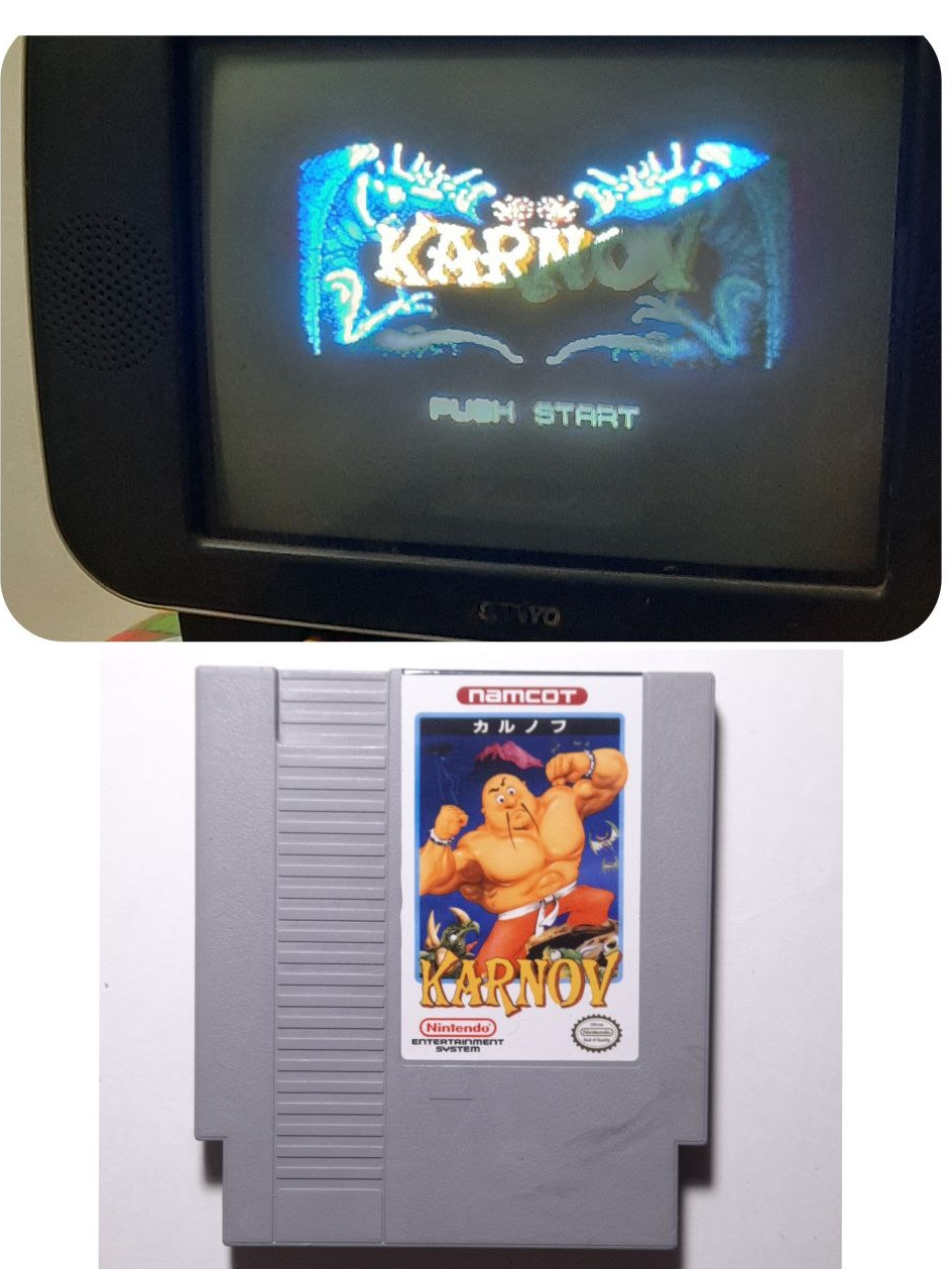 Jual Kaset Nintendo 8 Bit 72 Pin Karnov Utk NES Asian Version Spica ...