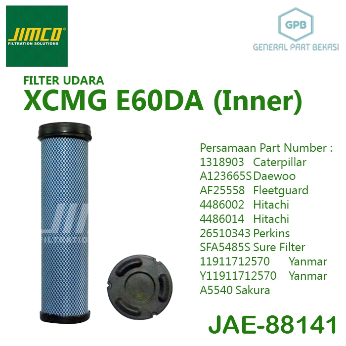 Jual Filter Udara XCMG E60DA (Inner) Jimco JAE-88141 JAE88141 | Shopee ...