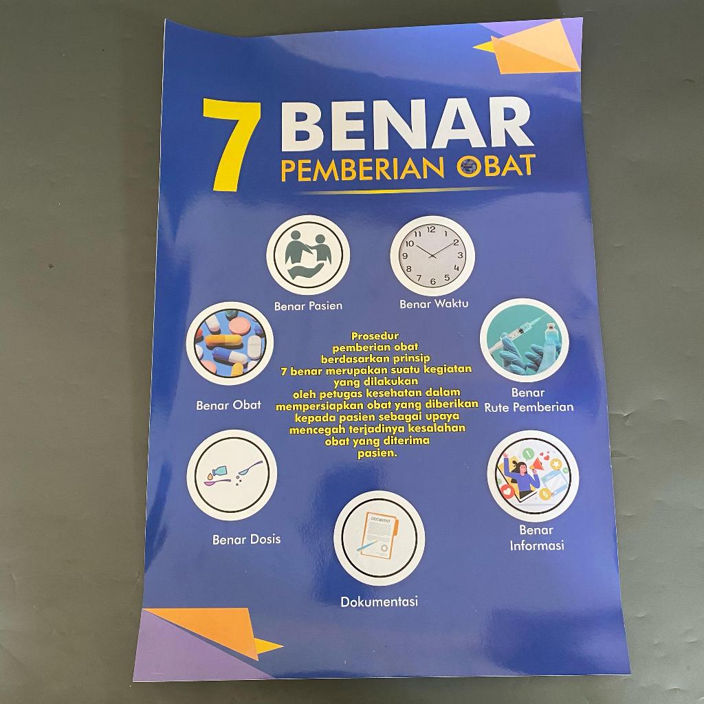 Jual Poster 7 Benar Pemberian Obat ,Prosedur Pemberian Obat | Shopee ...