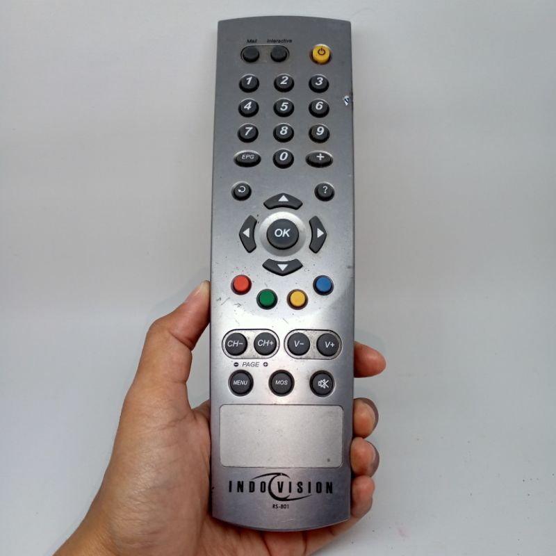 Jual Remote TV Dekoder Reciever Original Bergaransi Indovision RS-801 ...