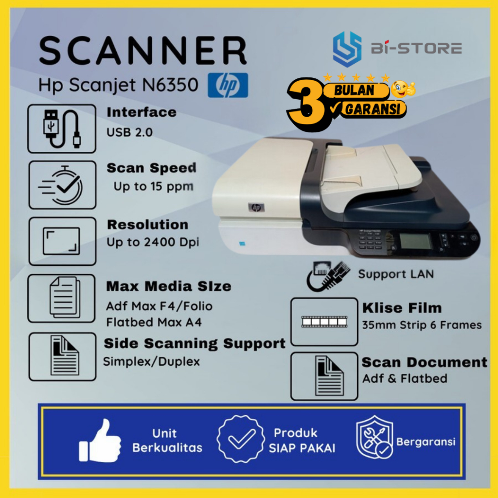 Jual Scanner Folio F4 Hp Scanjet N6350 Bisa Scan Folio Lewat ADF n Ada ...