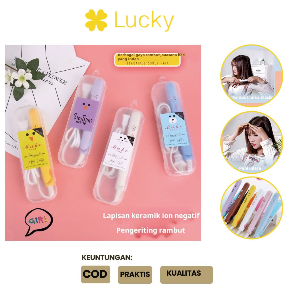 Jual Alat pengeriting rambut mini, catok rambut lurus dan keriting ...