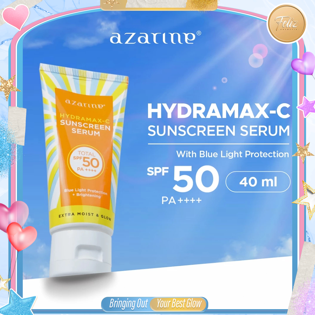 Jual * FELIZ * AZARINE Hydramax C Sunscreen Serum Spf-50 40ml | Shopee ...