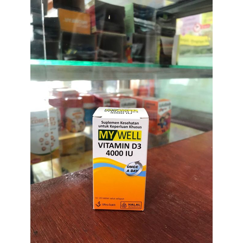 Jual MY WELL VITAMIN D3 4000IU ( 20 TABLET ) | Shopee Indonesia