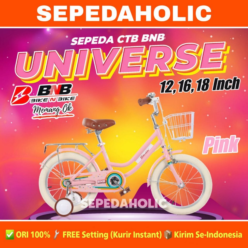 Jual Sepeda Anak Perempuan BNB SUNFLOWER / UNIVERSE / TEDDY / EVERGREEN ...