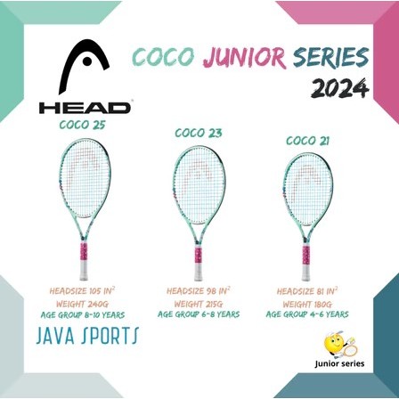 Jual Lariissc1C6o Raket Tenis Head Coco Junior Series 25 23 21 19 ...
