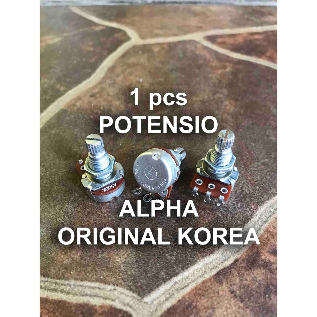 Jual Original Potensio Alpha A500k Made In Korea Gitar Elektrik Potentiometer 500 K Volume Tone ...