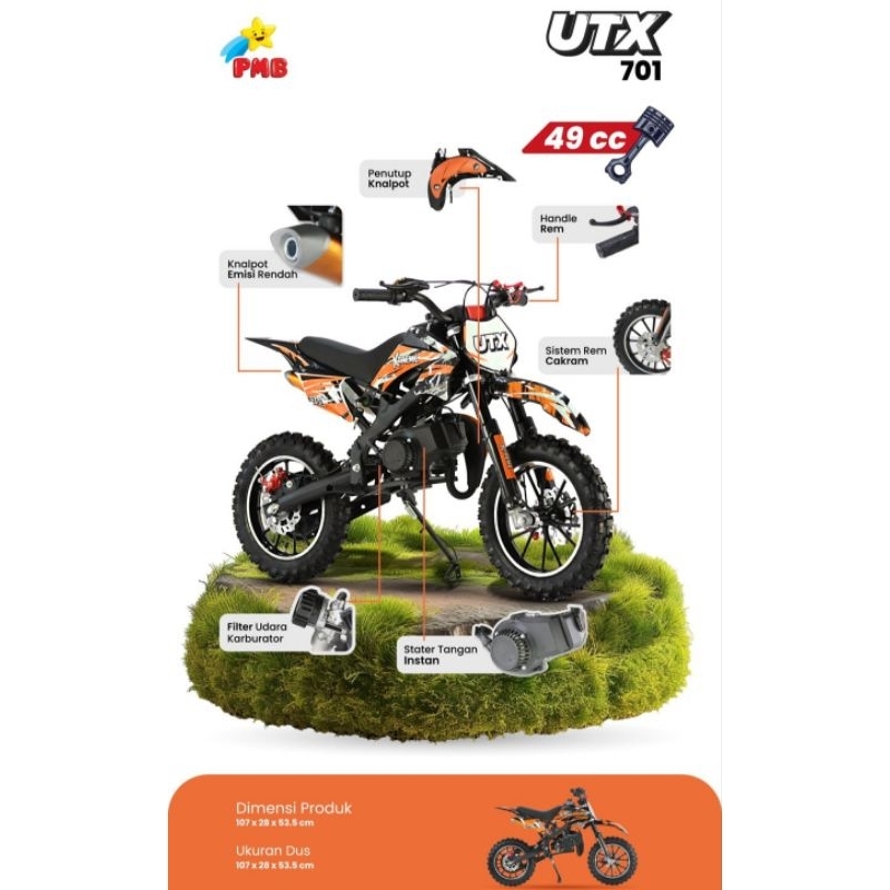 Jual Motor Bensin Trail UTX 601& 701 PMB | Shopee Indonesia